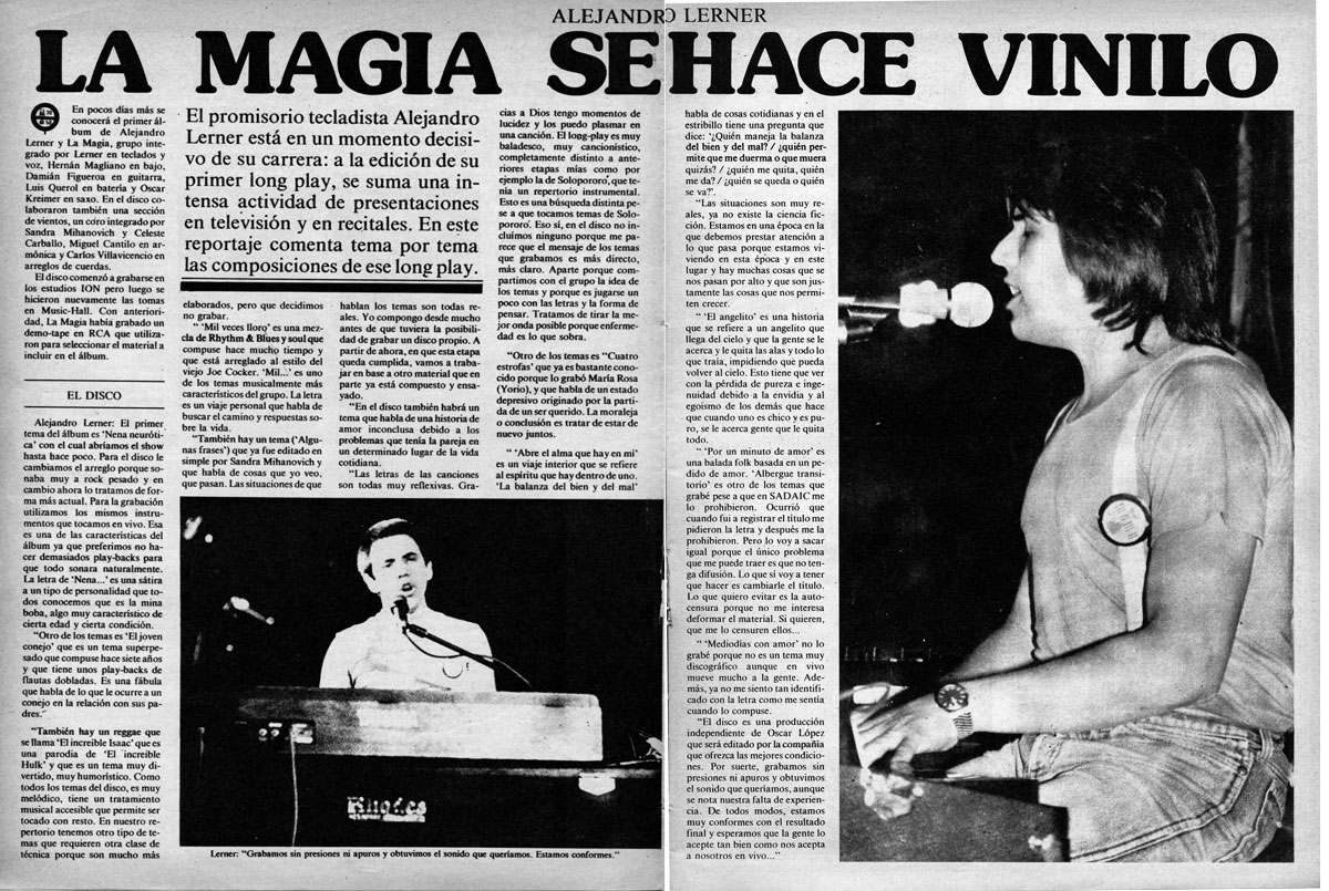 Rescate: a 40 años del disco debut de Alejandro Lerner - Rock.com.ar