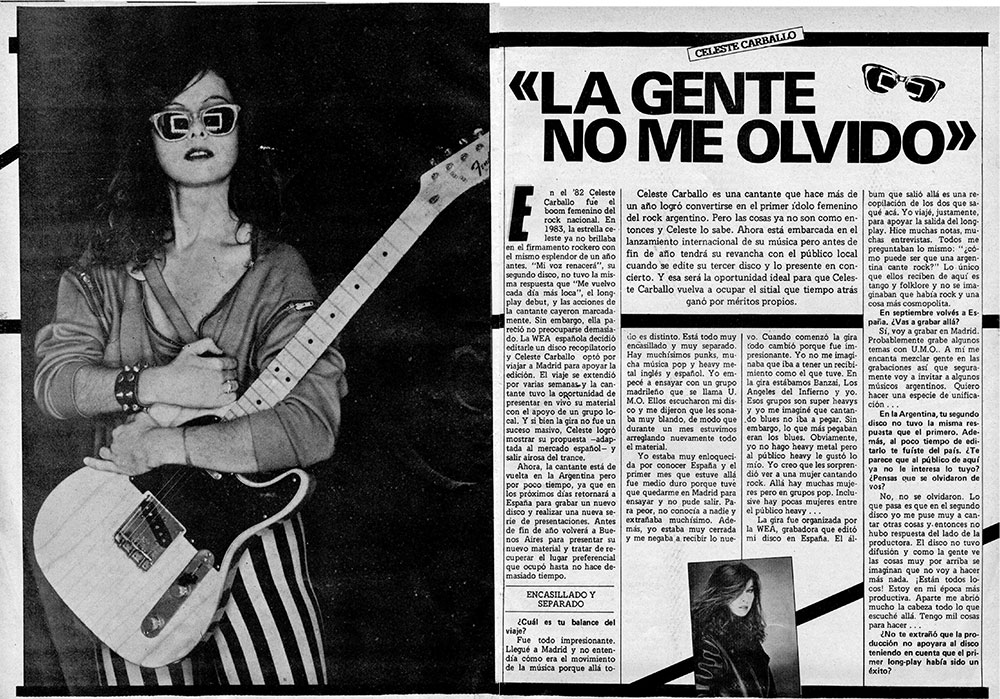 Celeste Carballo: "La gente no me olvidó" - Rock.com.ar