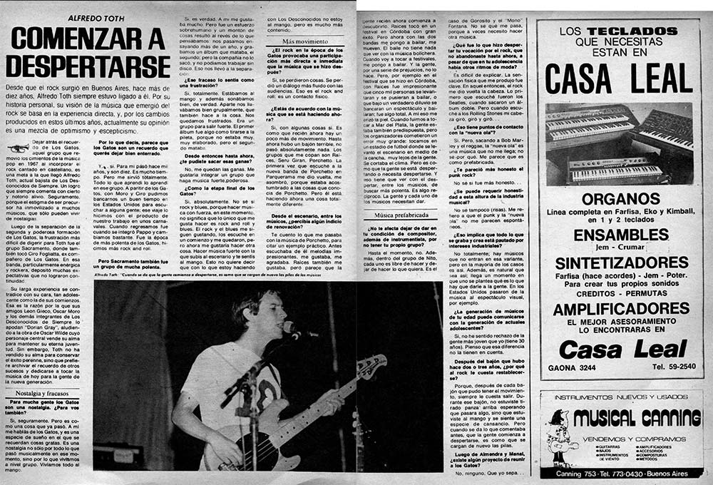 Alfredo Toth: comenzar a despertarse - Rock.com.ar