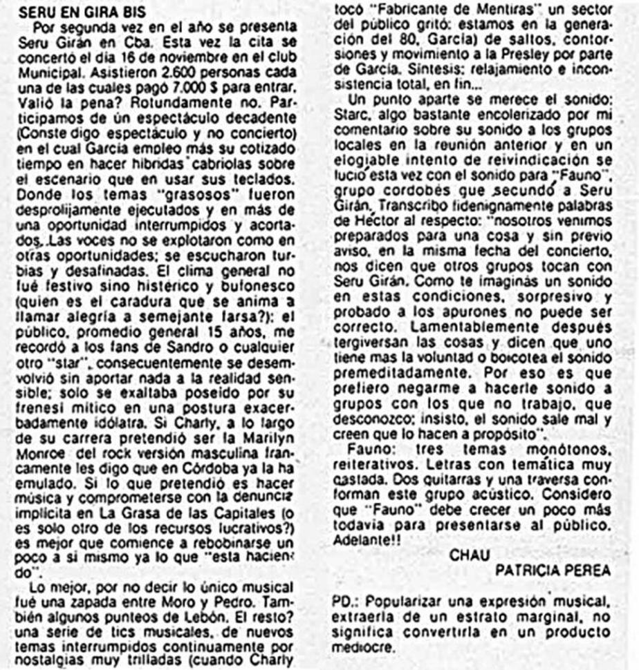 Mujeres En El Rock: Peperina: la mujer que no debía criticar - Rock.com.ar